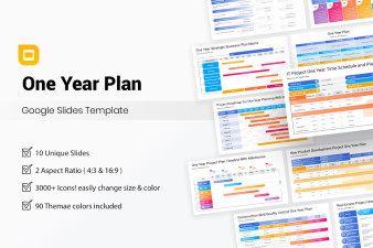 One Year Plan Google Slides Presentation Template | Nulivo Market