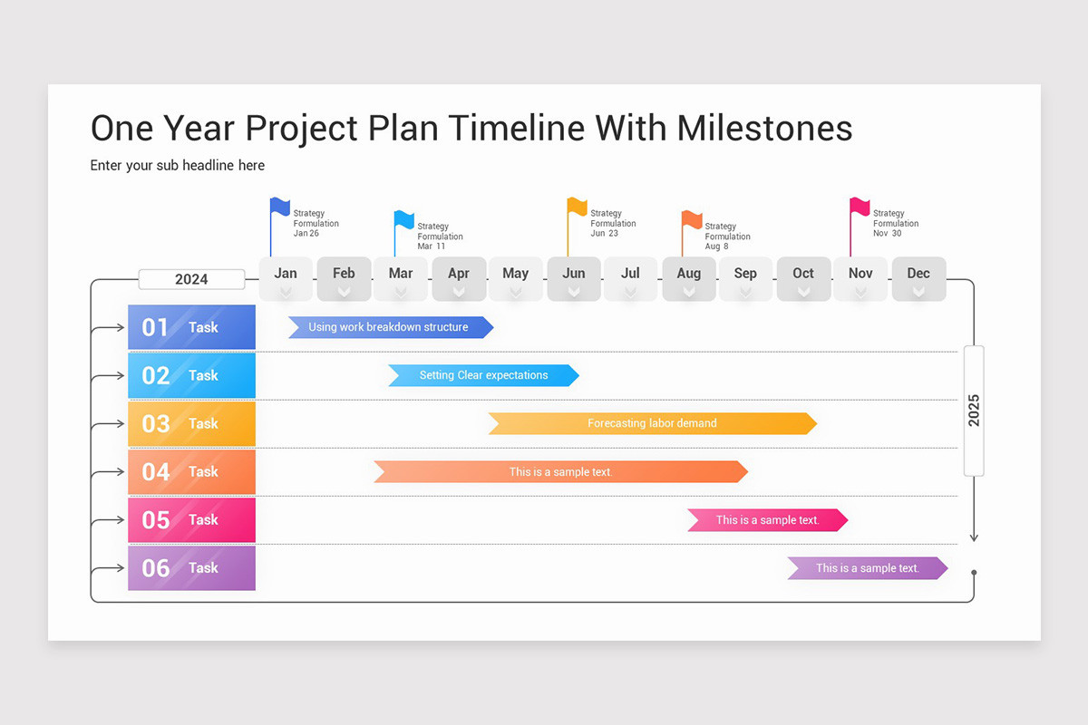 One Year Plan Keynote Presentation Template | Nulivo Market