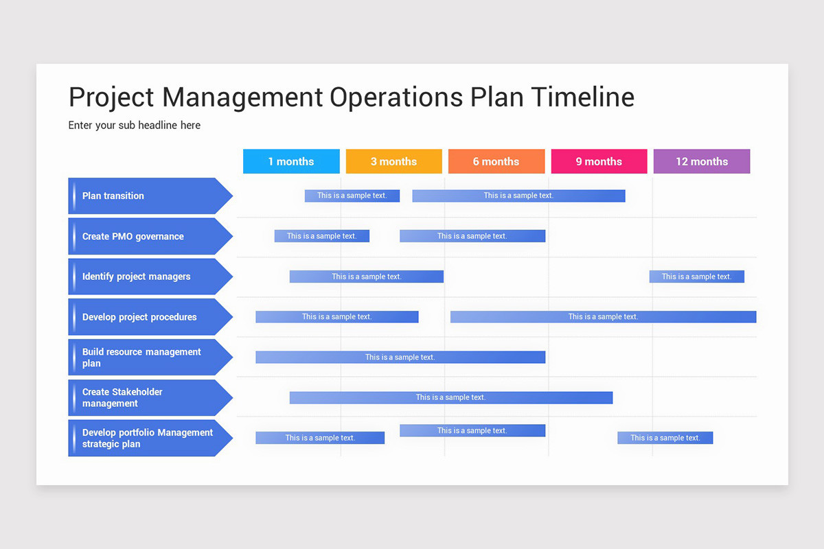 PMO Timeline Models Keynote Template | Nulivo Market