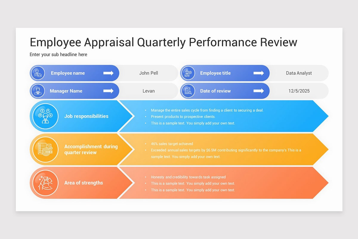 Quarterly Performance Review Models Keynote Template | Nulivo Market