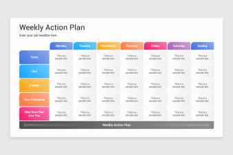 Weekly Action Plan Keynote Template | Nulivo Market