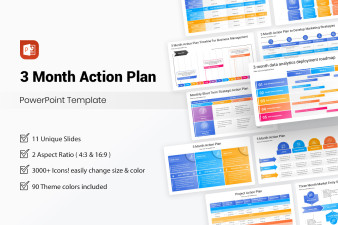 3 Month Action Plan PowerPoint Template | Nulivo Market