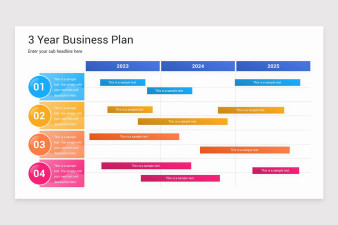 3 Year Business Plan PowerPoint Template | Nulivo Market