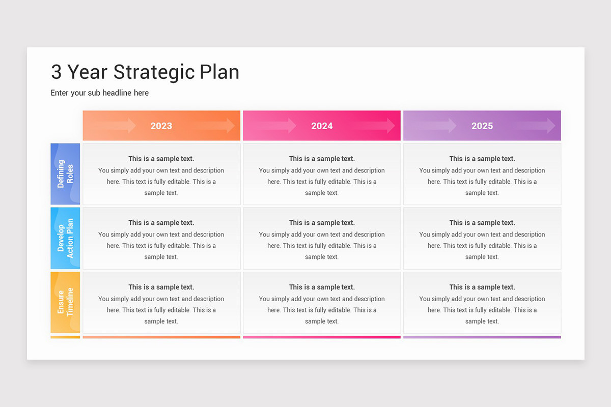 3 Year Business Plan Keynote Template | Nulivo Market