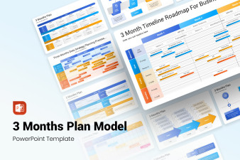 3 Months Plan Model PowerPoint Template | Nulivo Market