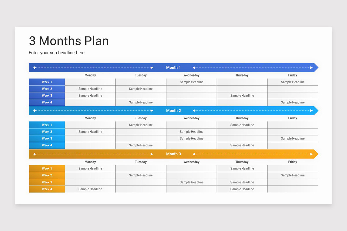 3 Months Plan Model Keynote Template | Nulivo Market