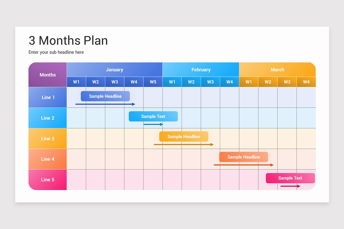 3 Months Plan Model Keynote Template | Nulivo Market