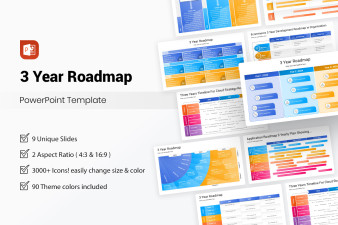 3 Year Roadmap PowerPoint Template | Nulivo Market