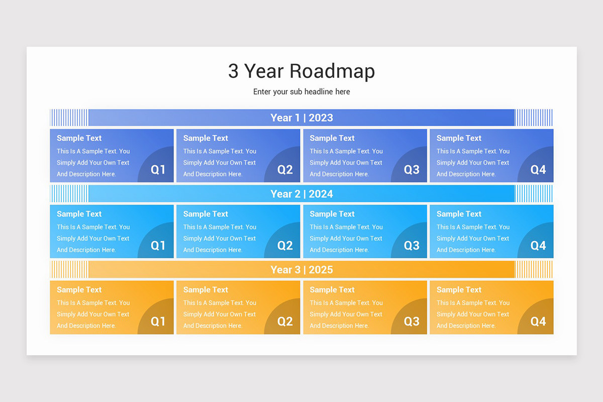 3 Year Roadmap Google Slides Template | Nulivo Market