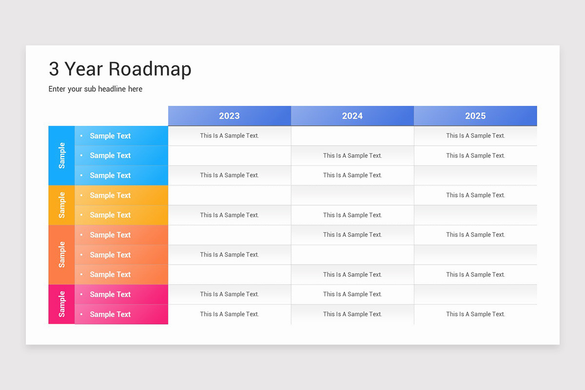 3 Year Roadmap Google Slides Template | Nulivo Market
