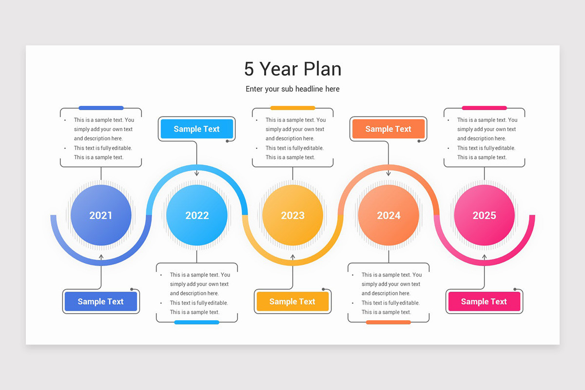 5 Years Plan Models PowerPoint Template | Nulivo Market