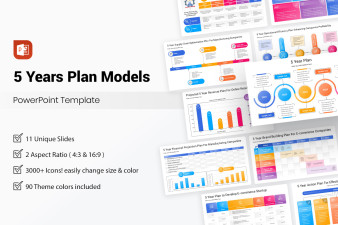 5 Years Plan Models PowerPoint Template | Nulivo Market