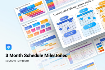 3 Month Schedule Milestones Keynote Template | Nulivo Market