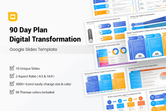 90 Day Plan Digital Transformation Google Slides Template | Nulivo Market
