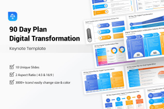 90 Day Plan Digital Transformation Keynote Template | Nulivo Market