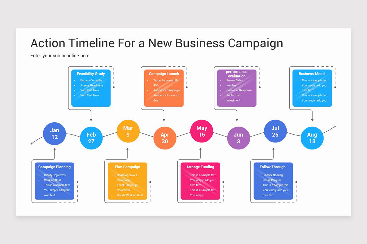 Action Timeline Models Keynote Template | Nulivo Market