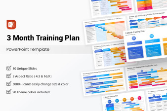 3 Month Training Plan PowerPoint Template | Nulivo Market