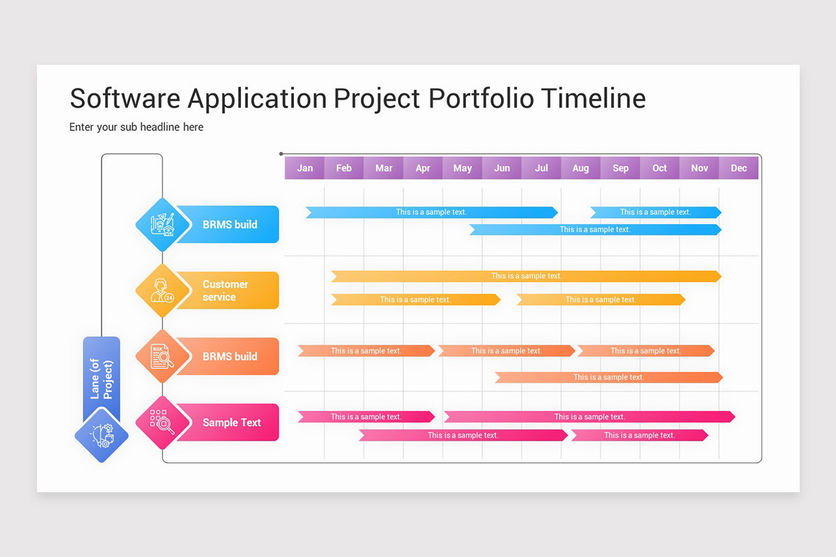 Application Development Timeline PowerPoint Template | Nulivo Market