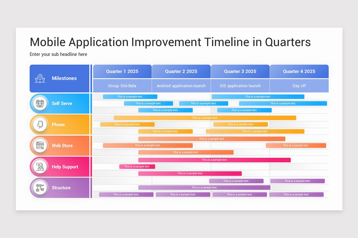 Application Development Timeline Keynote Template | Nulivo Market
