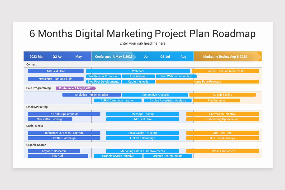 6 Month Marketing Plan Keynote Template | Nulivo Market