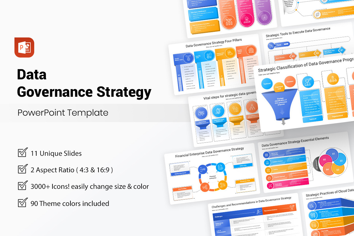 Data Governance Strategy PowerPoint Template | Nulivo Market