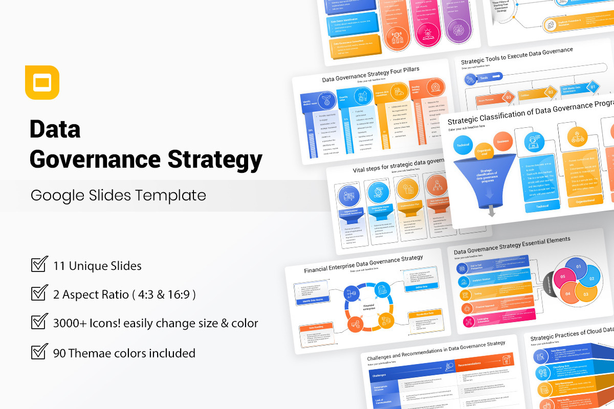 Data Governance Strategy Google Slides Template | Nulivo Market