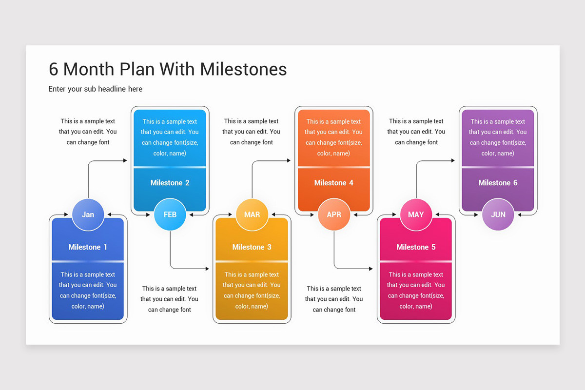 6 Month Plan With Milestones Keynote Template | Nulivo Market