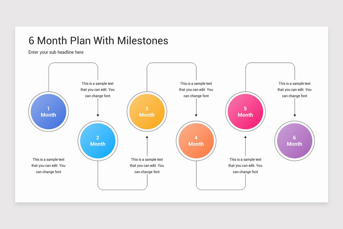 6 Month Plan With Milestones Keynote Template | Nulivo Market