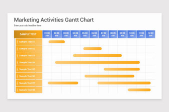 Hourly Gantt Chart Google Slides Template | Nulivo Market