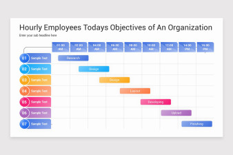 Hourly Gantt Chart Google Slides Template | Nulivo Market
