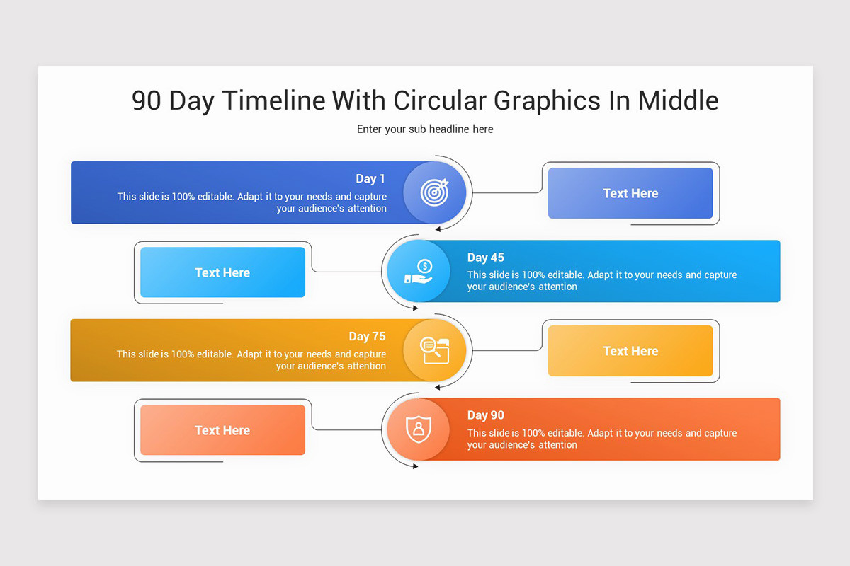 90 Day Timeline PowerPoint Template | Nulivo Market
