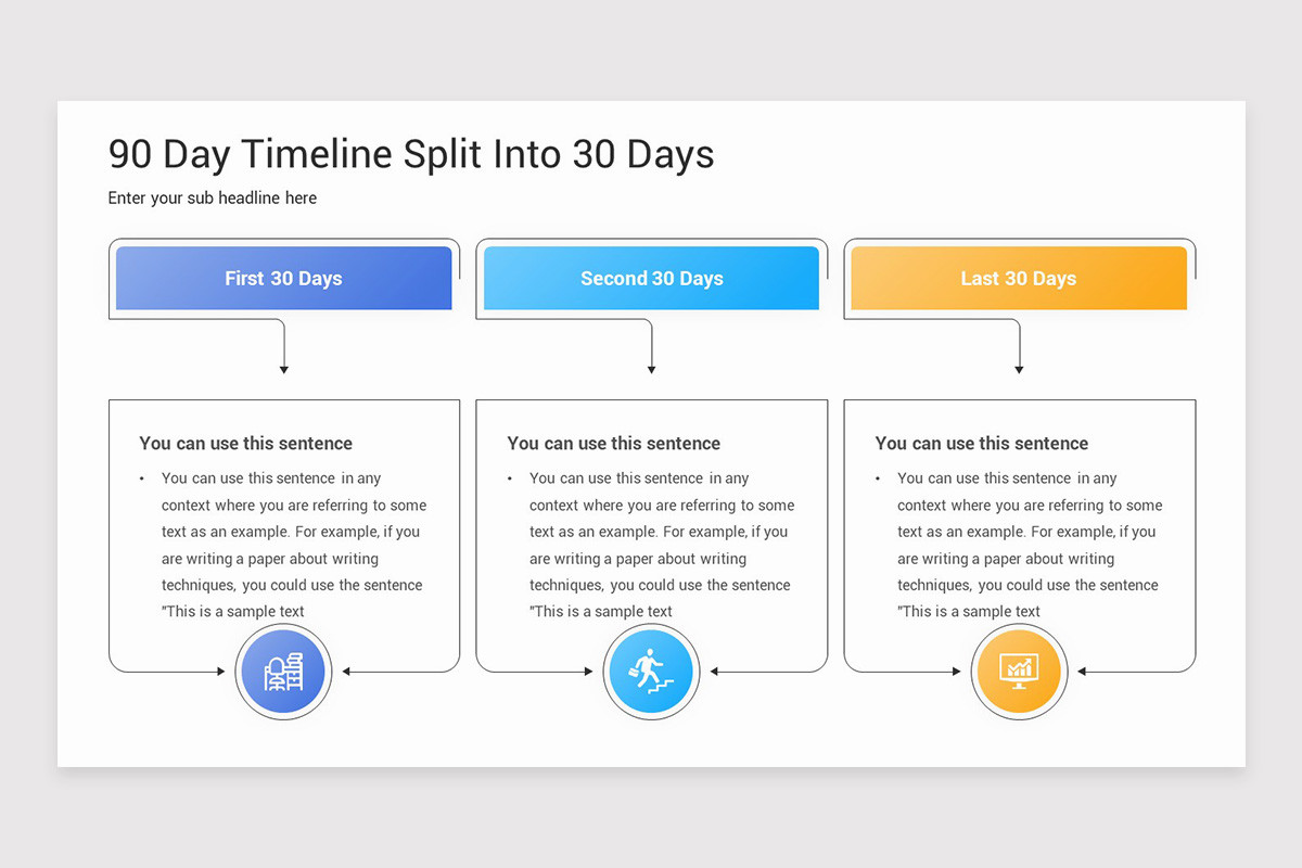 90 Day Timeline PowerPoint Template | Nulivo Market