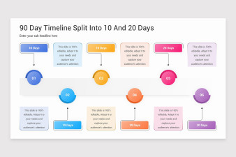 90 Day Timeline PowerPoint Template | Nulivo Market