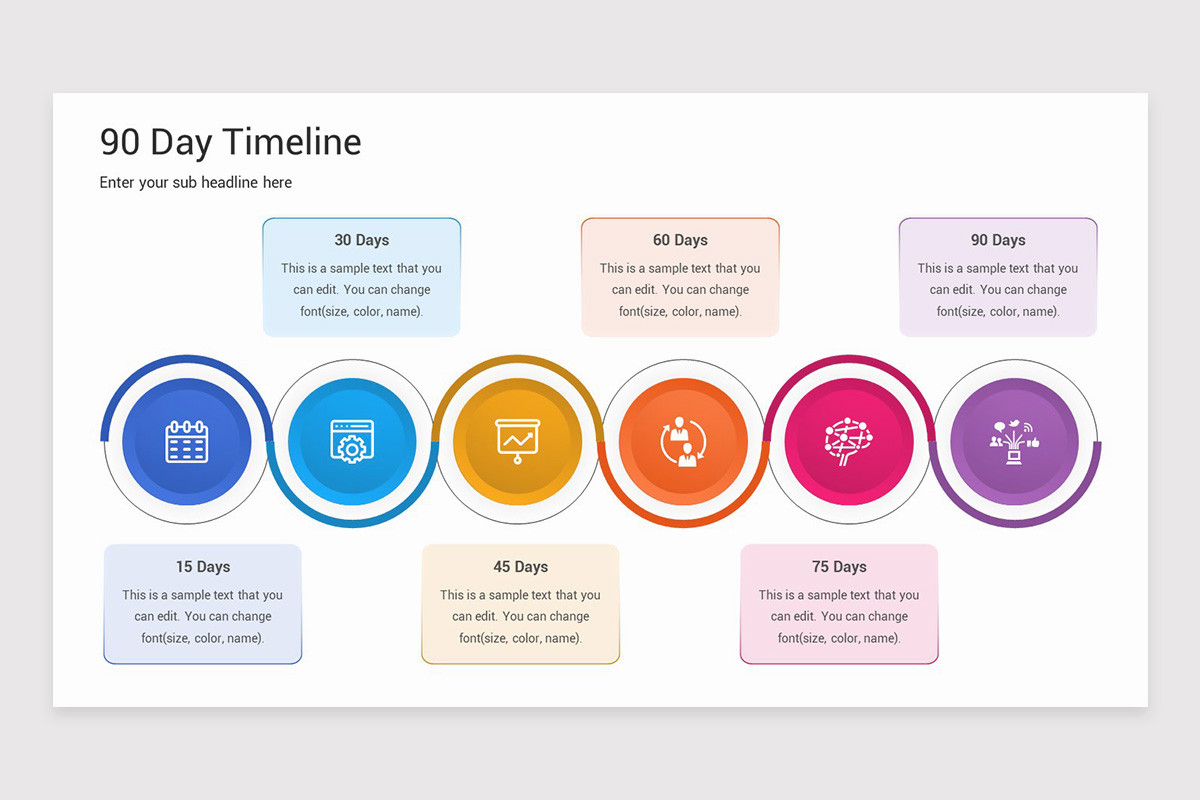 90 Day Timeline Keynote Template | Nulivo Market