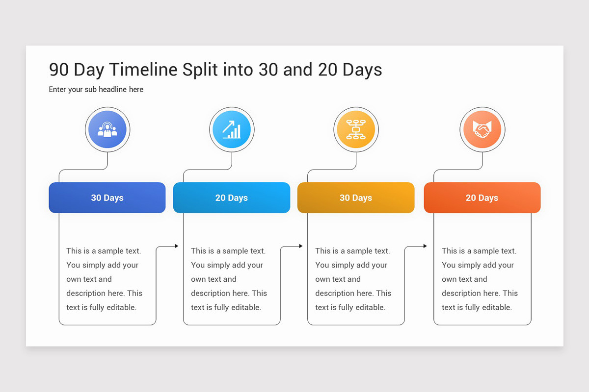 90 Day Timeline Keynote Template | Nulivo Market