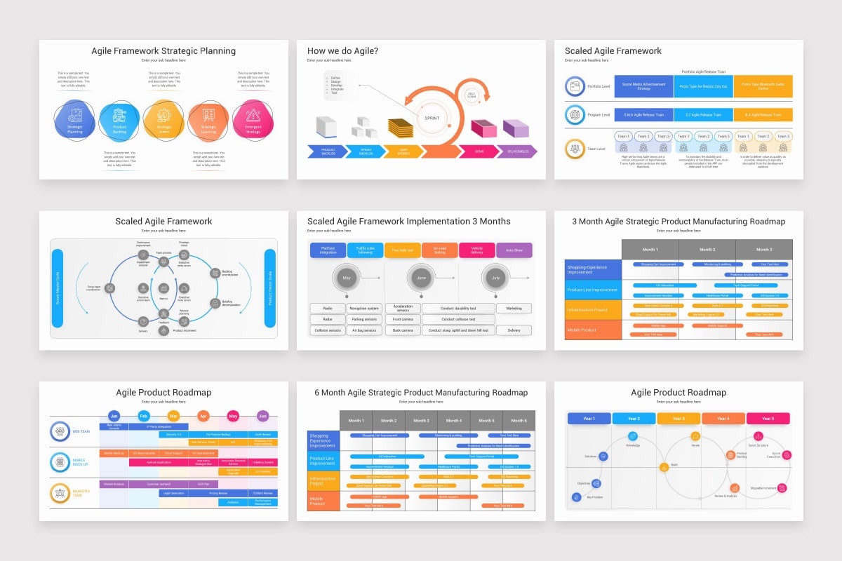 Agile Management Models Google Slides Template | Nulivo Market