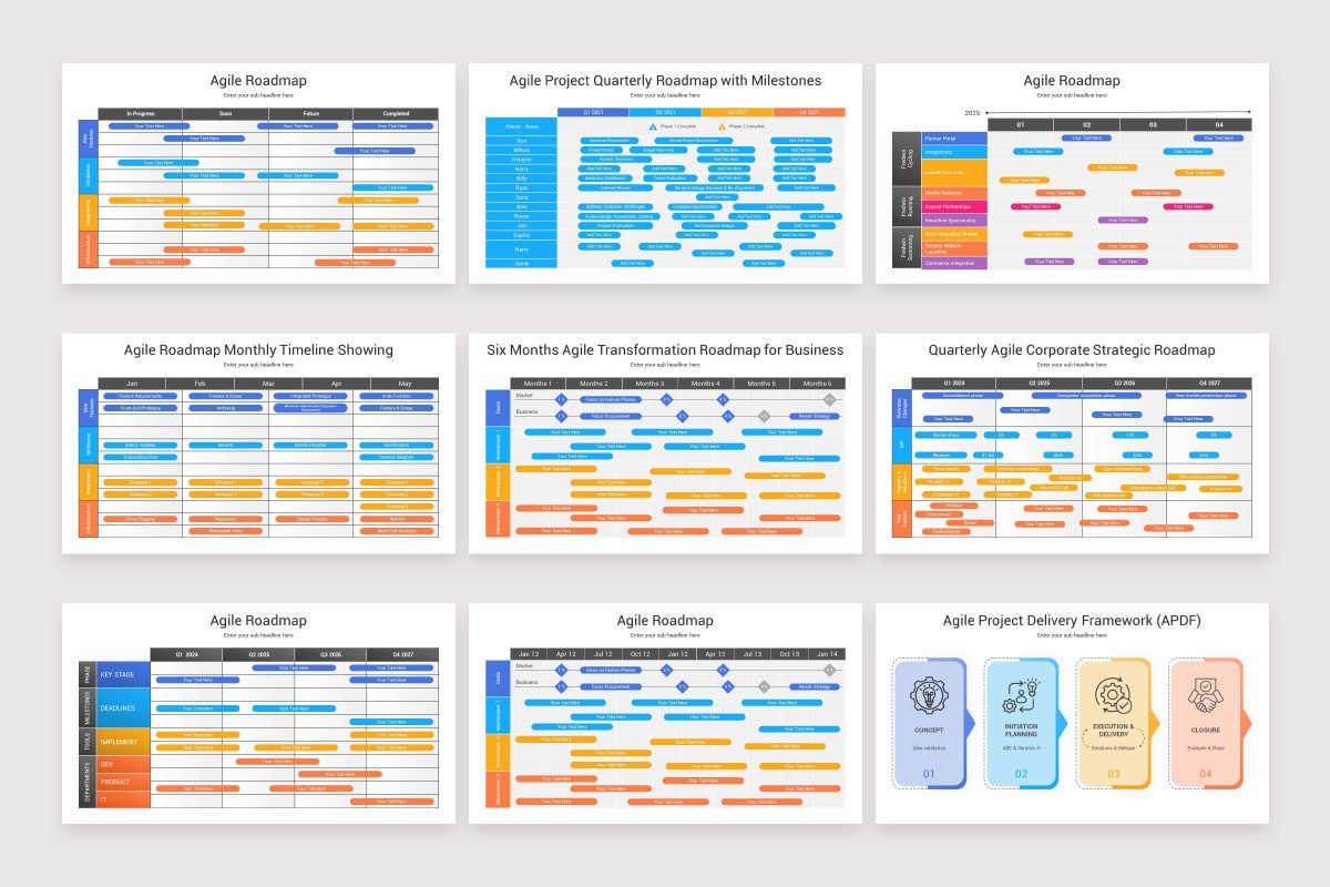 Agile Management Models Google Slides Template | Nulivo Market