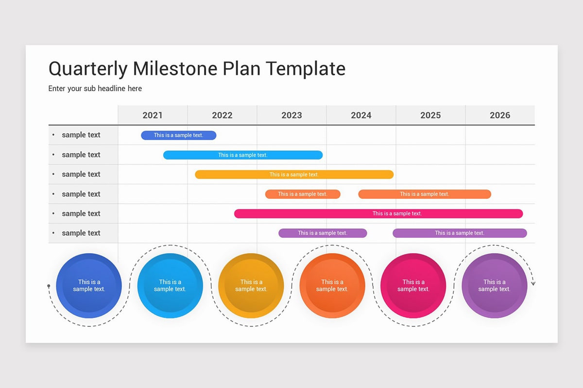 Quarterly Milestone Plan PowerPoint Template | Nulivo Market
