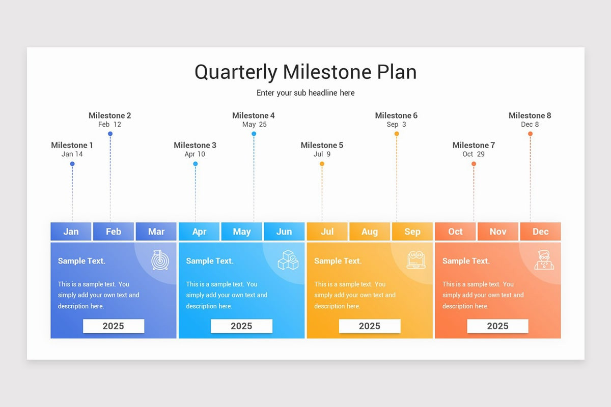 Quarterly Milestone Plan Keynote Template | Nulivo Market
