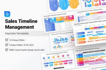 Sales Timeline Management Keynote Template | Nulivo Market
