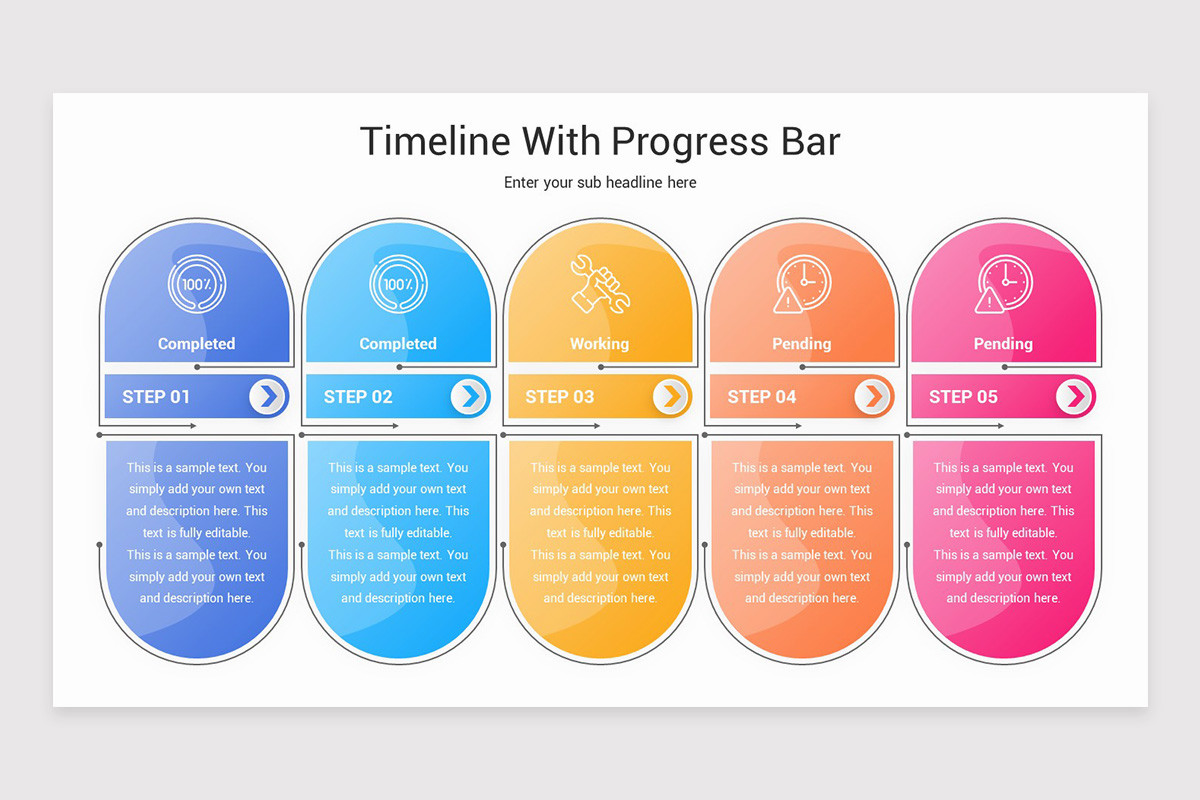 Timeline Progress PowerPoint Template | Nulivo Market