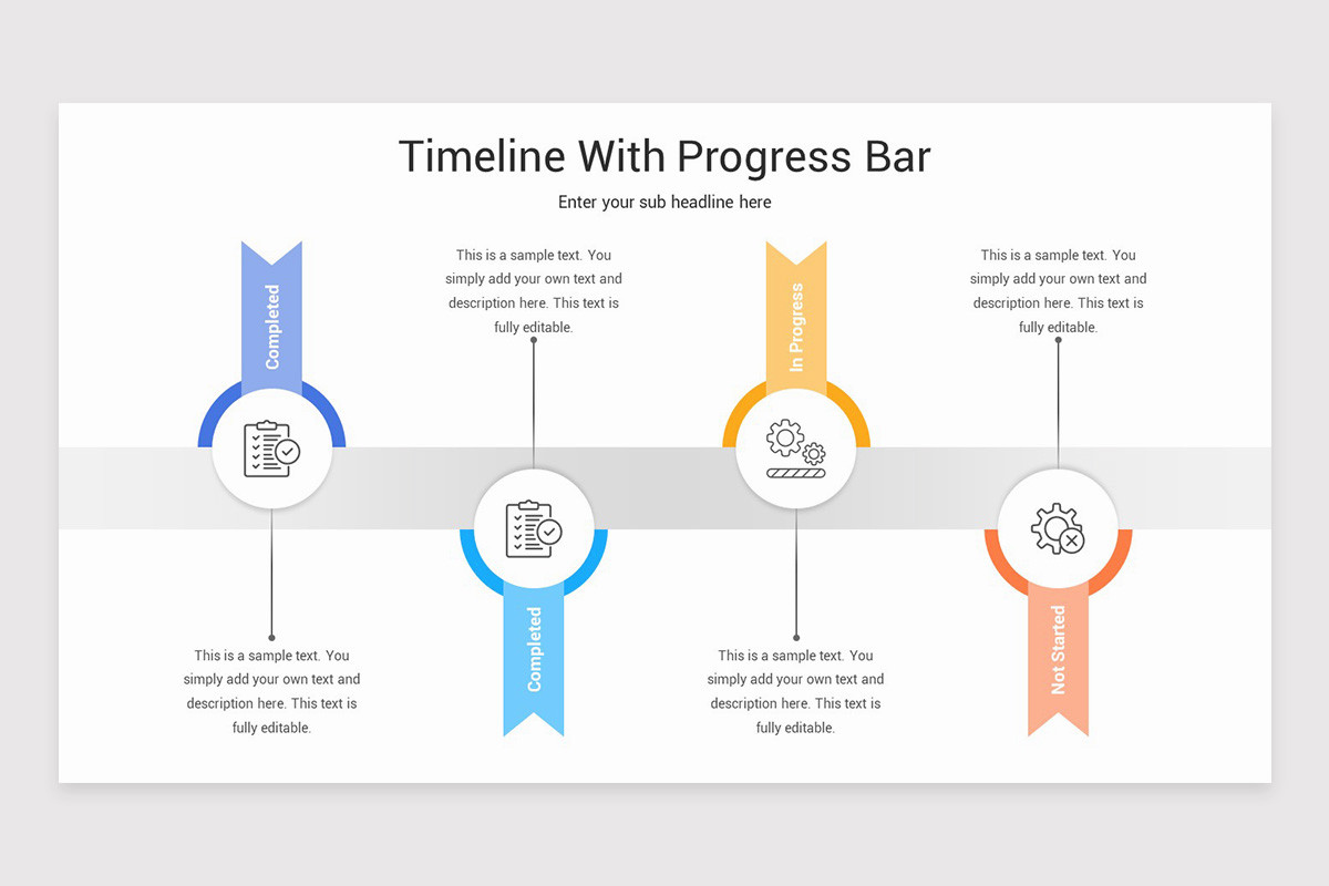Timeline Progress PowerPoint Template | Nulivo Market