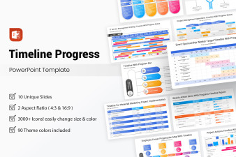 Timeline Progress PowerPoint Template | Nulivo Market