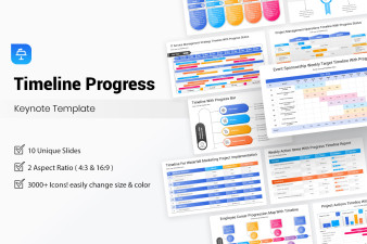 Timeline Progress Keynote Template | Nulivo Market