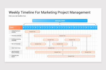 Weekly Milestone Timeline Keynote Template | Nulivo Market