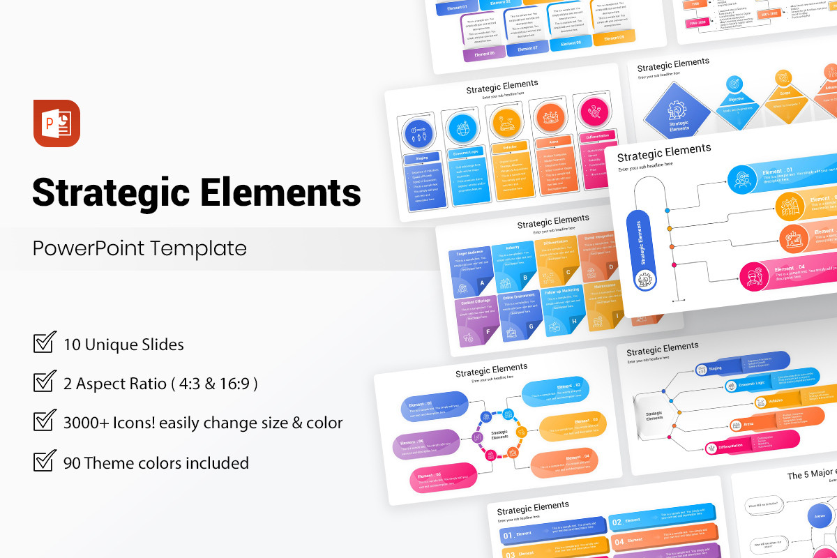 Strategic Elements PowerPoint Template | Nulivo Market