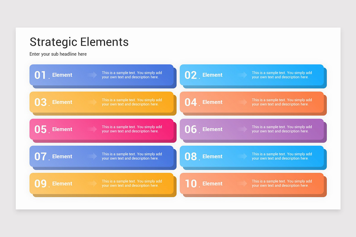 Strategic Elements PowerPoint Template | Nulivo Market