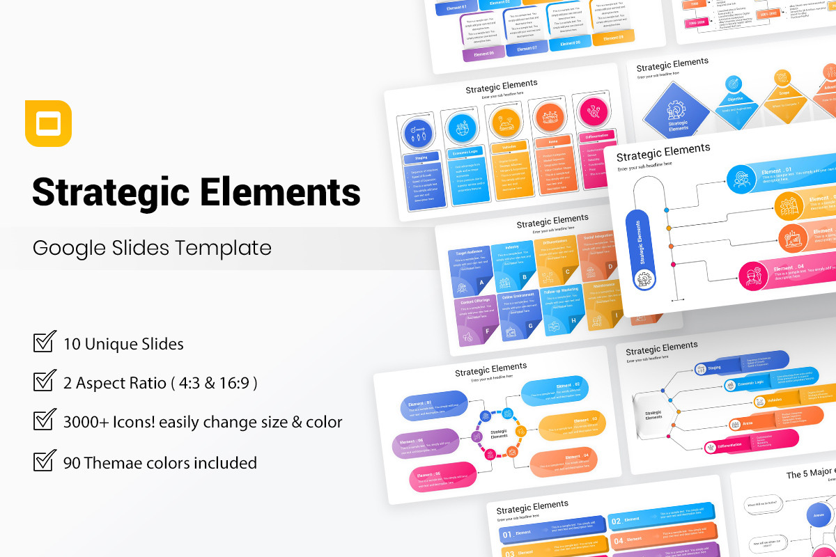 Strategic Elements Google Slides Template | Nulivo Market