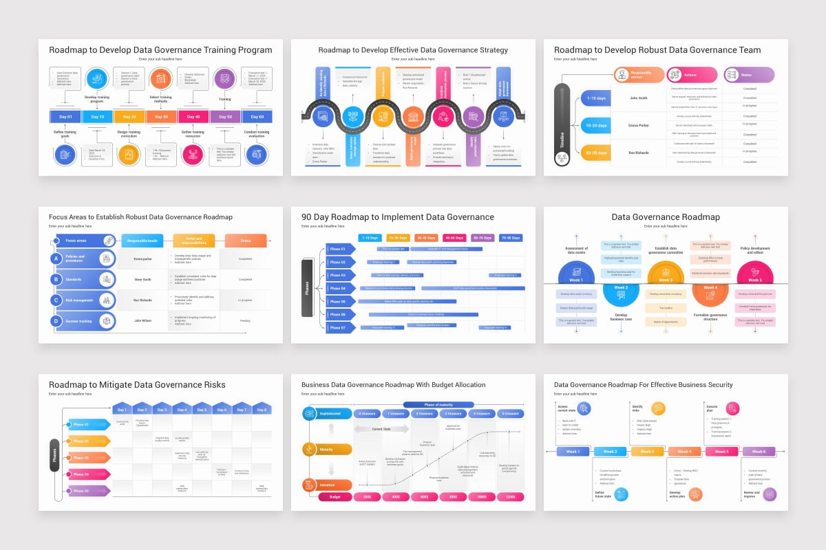 Data Management Models Google Slides Template | Nulivo Market