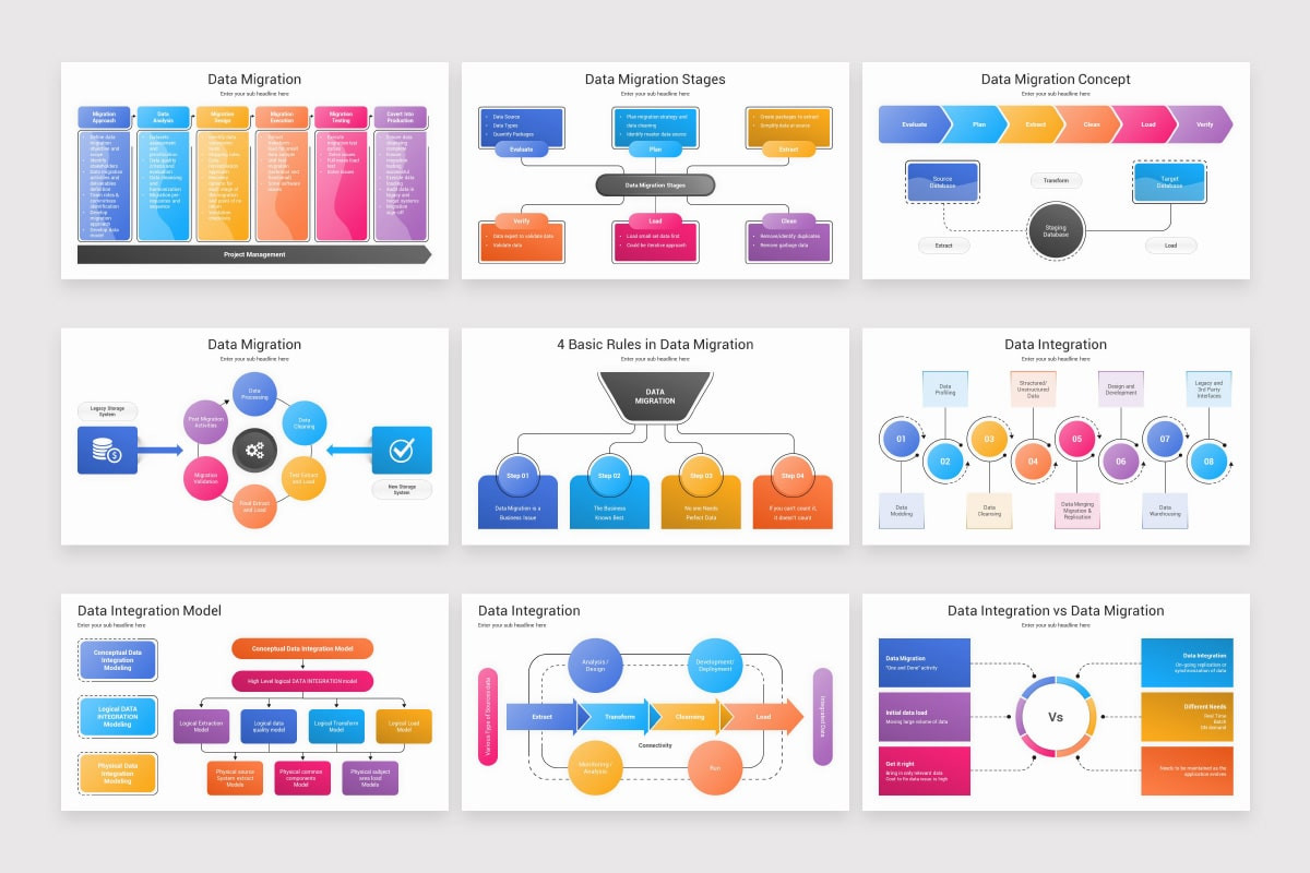 Data Management Models Google Slides Template | Nulivo Market